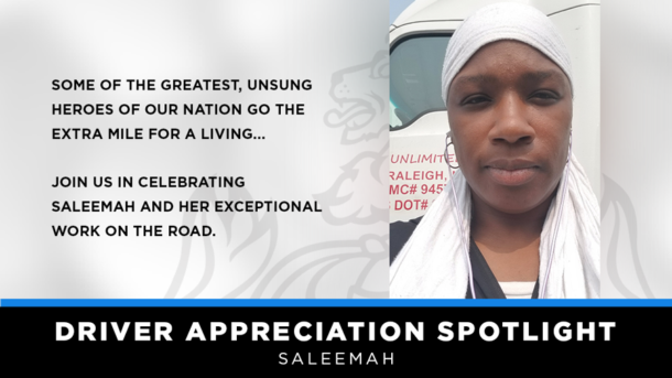 Driver Appreciation Spotlight - Saleemah | England Logistics