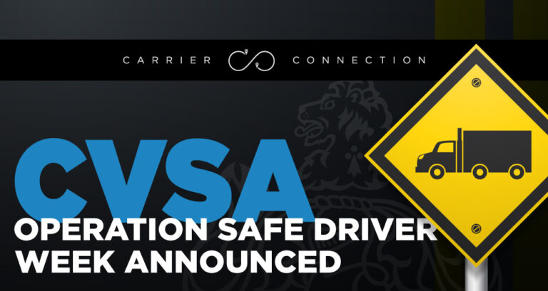 CVSA Operation Safe Driver Week 2025 Announced | England Logistics